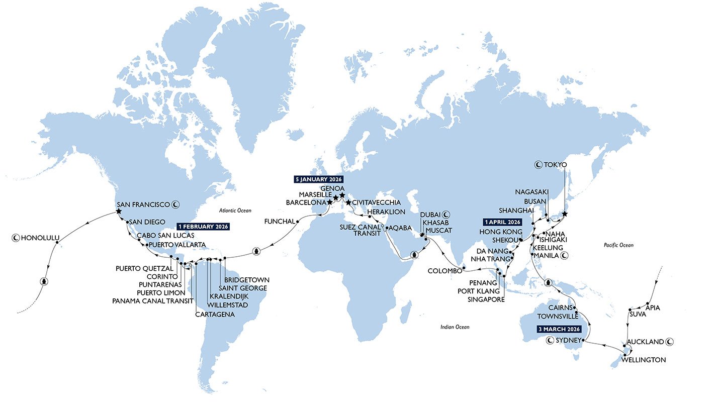 World Cruise 2026 - Verdenscruise 2026 | MSC Cruises
